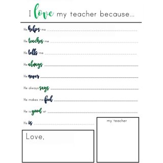 Free teacher appreciation printables | Healthy, happy teacher